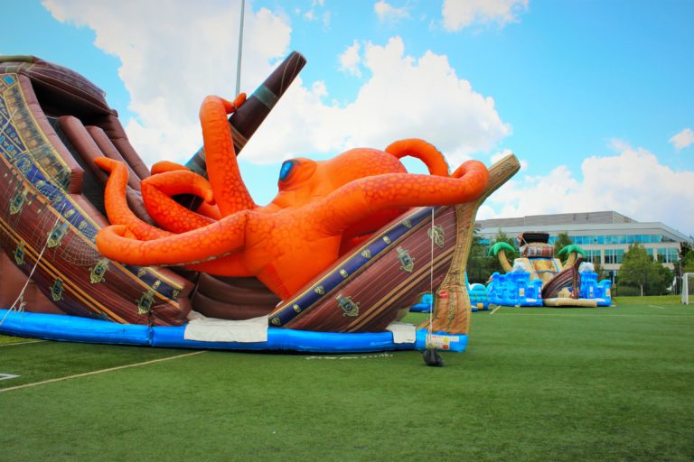 Kraken Sea Monster & Pirate Ship · Inflatable Slide Rental