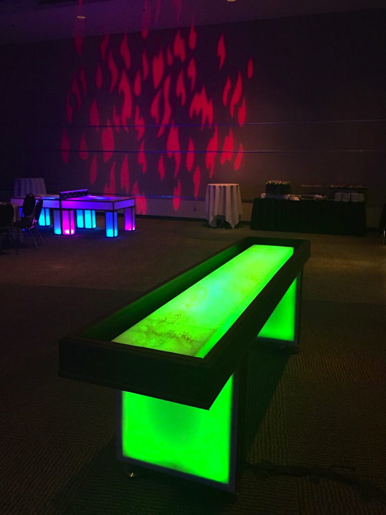 LED Glowing Shuffleboard Rental · National Event Pros