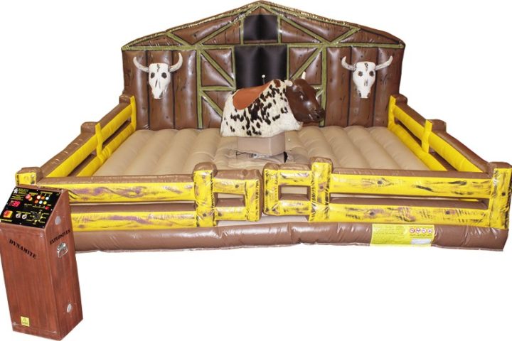 Mechanical Bull with Inflatable Western Corral Rental — National Event Pros