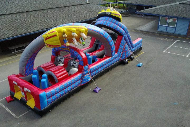 Roller Coaster Themed Mini Inflatable Obstacle Course Rental — National ...