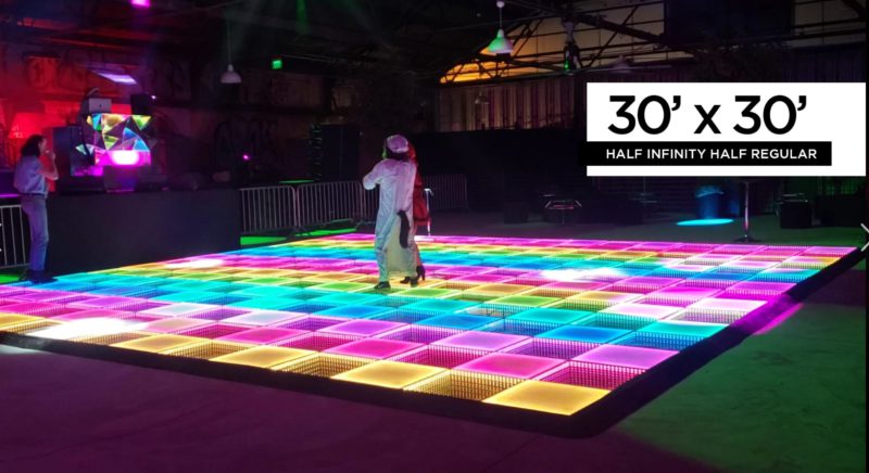 Infinity Mirror Illusion Glowing Dance Floor · Event Rental
