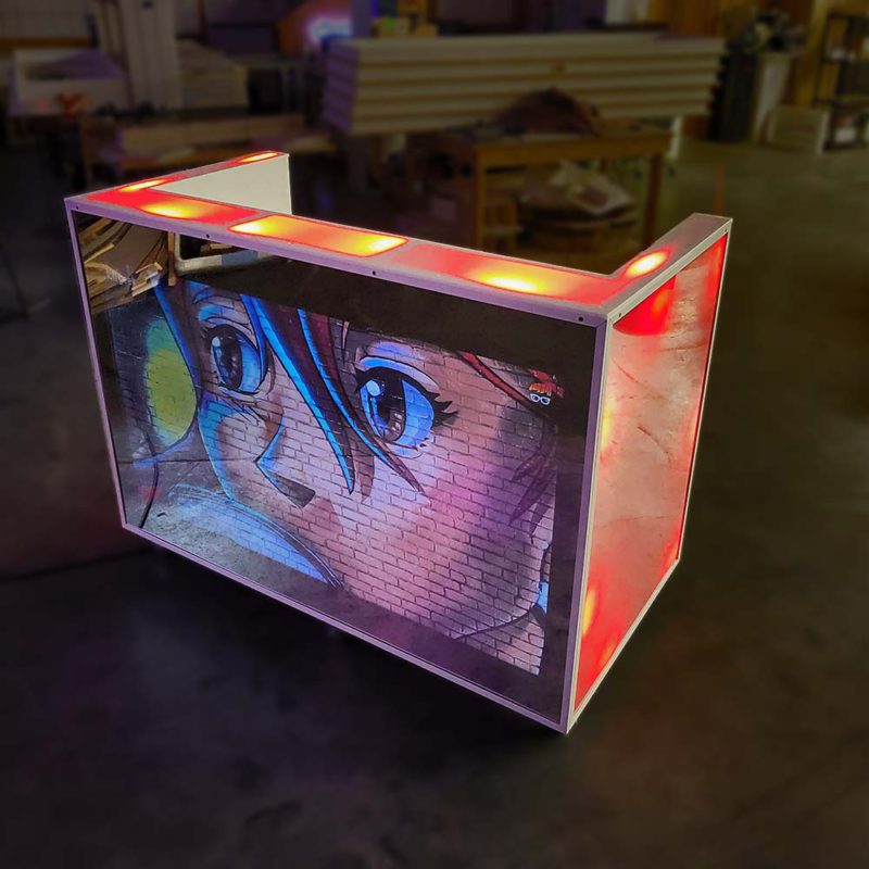 LED DJ Booth with 65" Display